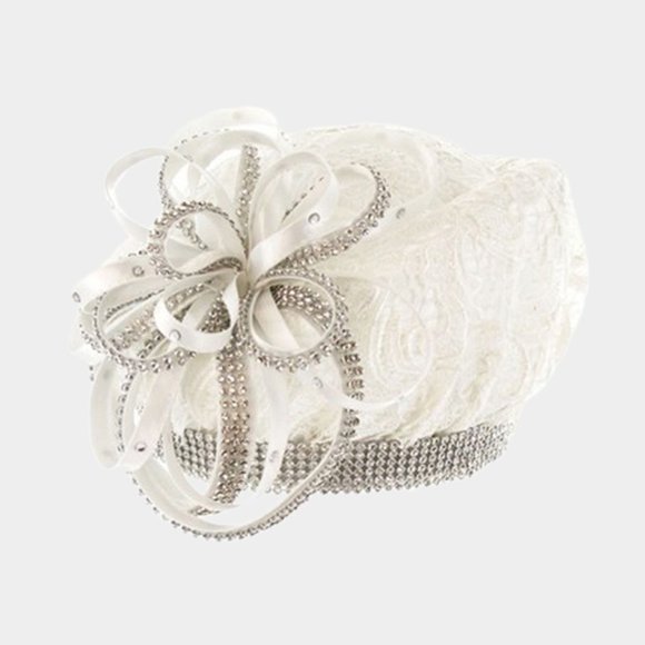 Accessories | Ribbon Bow Lace Beret Church Hat | Poshmark